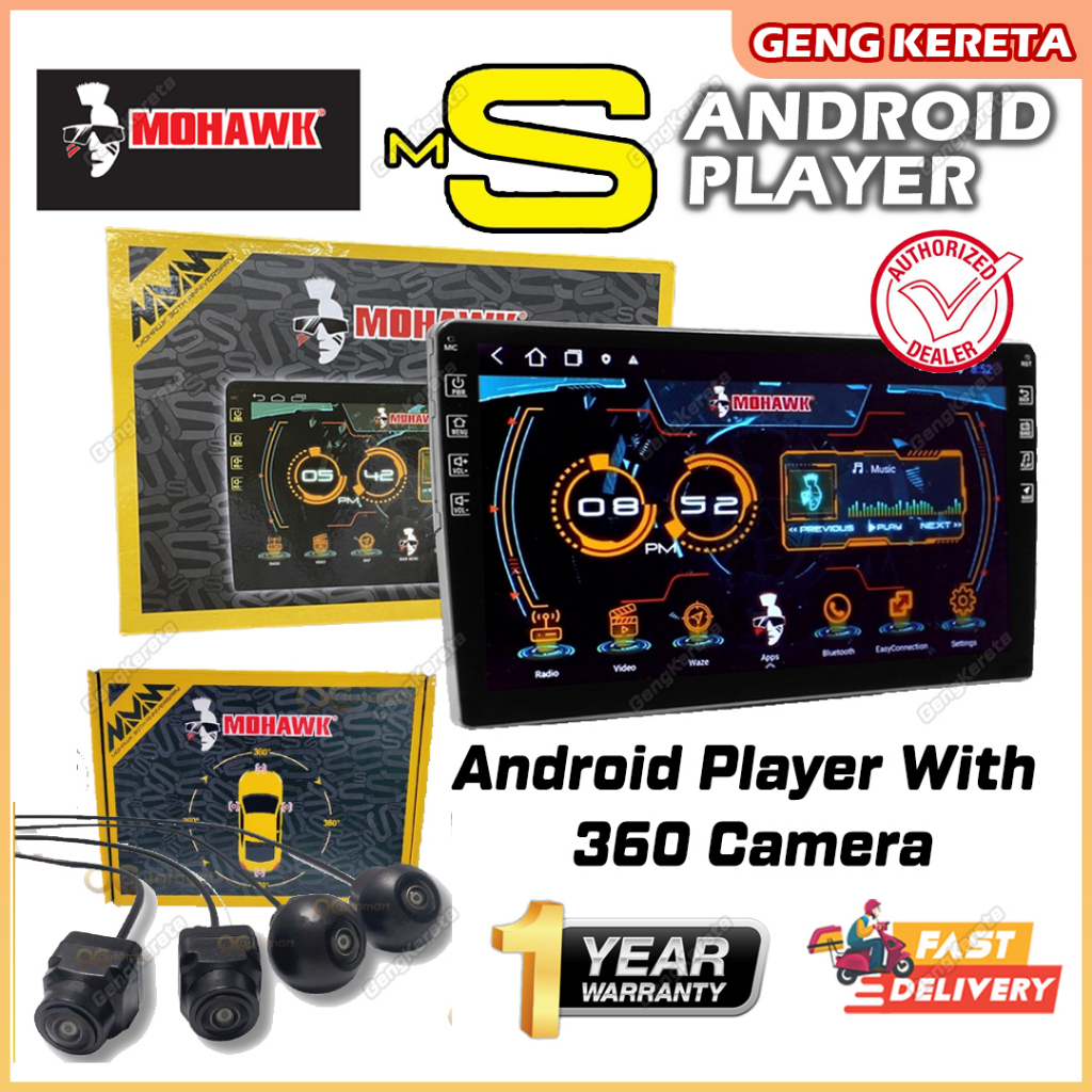 Mohawk MS Series Car Android Player With 3D 360 Reverse Camera Car ...