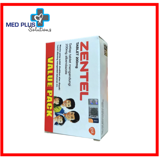 Zentel 200mg 4 tablets ( New Packing 2 Doses) [Deworm] (EXP:8/2026 ...