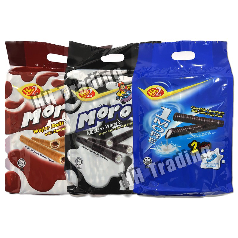 12g x 30’s WIN2 MOROLL WAFER EGG ROLLS (1MORE / CHOCOLATE / BLACK ...
