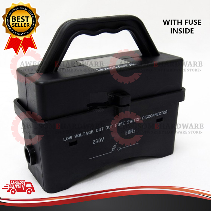 BAHAYA 100A LOW VOLTAGE MAIN CUT OUT FUSE UNIT WITH FUSE AND HANDLE (B ...