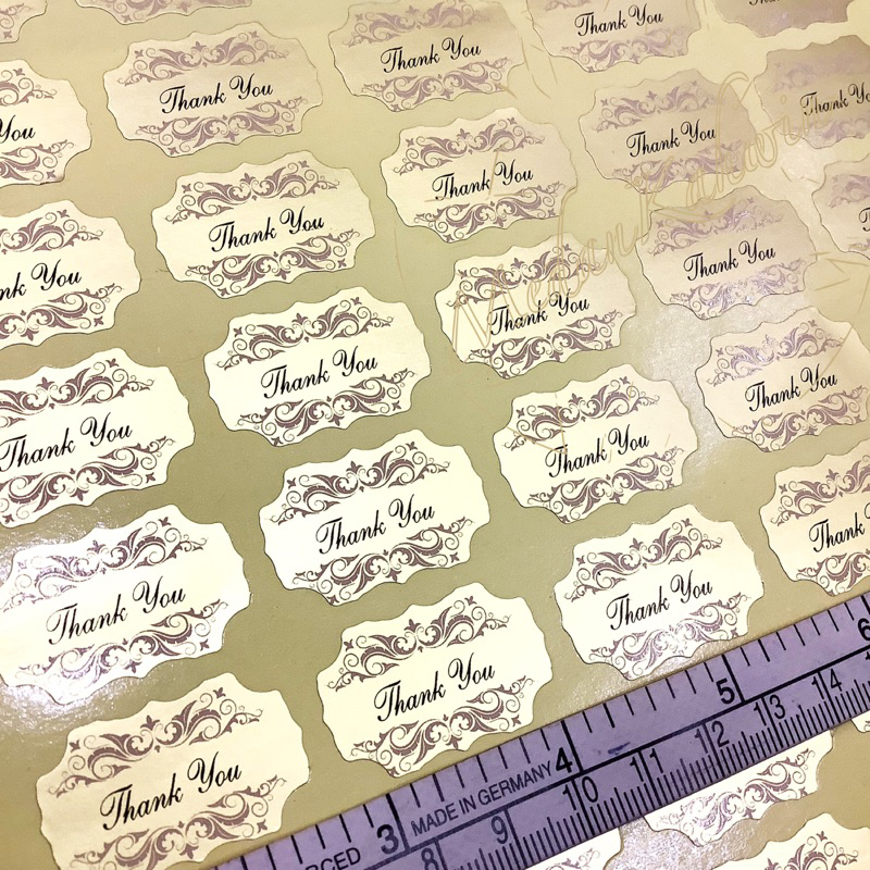 #EX0134 100 Sticker Terima Kasih Gold Silver @ 6 pilihan | Shopee Malaysia