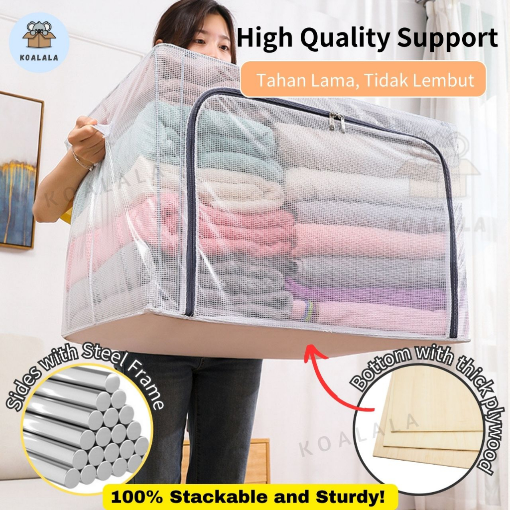 Transparent Foldable Storage Box Clothes Organizer Clothes Storage ...