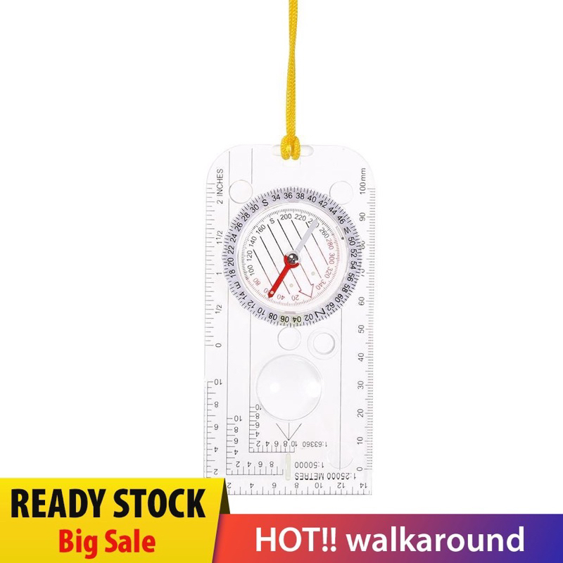 Orienteering Camping Scouts Baseplate Map Magnifying Compass Ruler ...