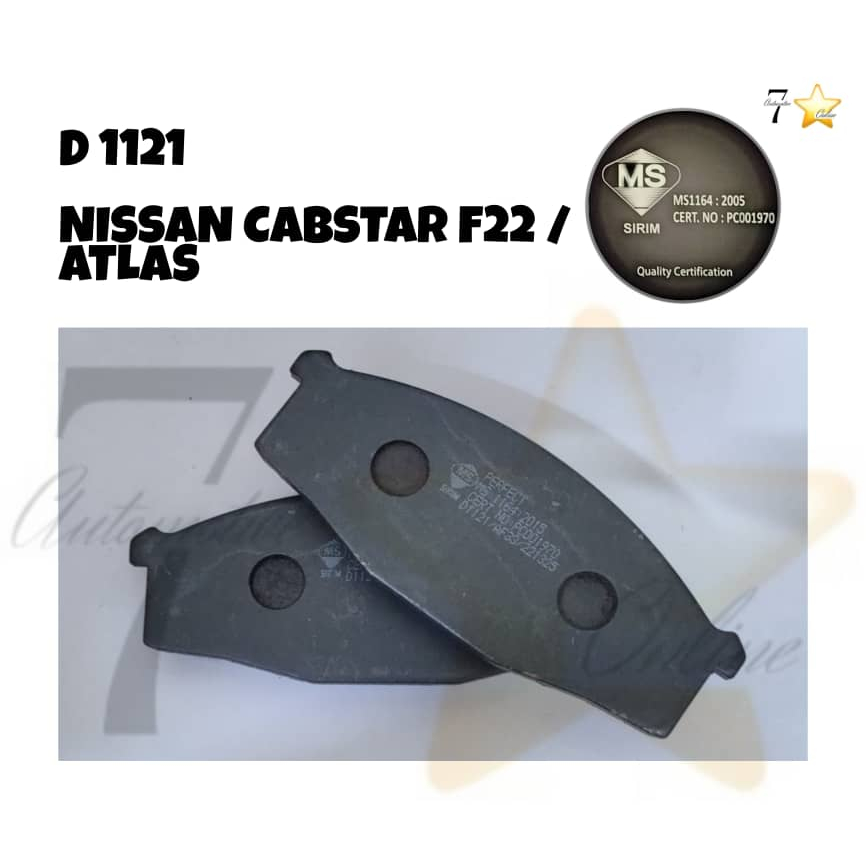 NISSAN CABSTAR F22 / ATLAS D1121 FRONT BRAKE PAD | Shopee Malaysia