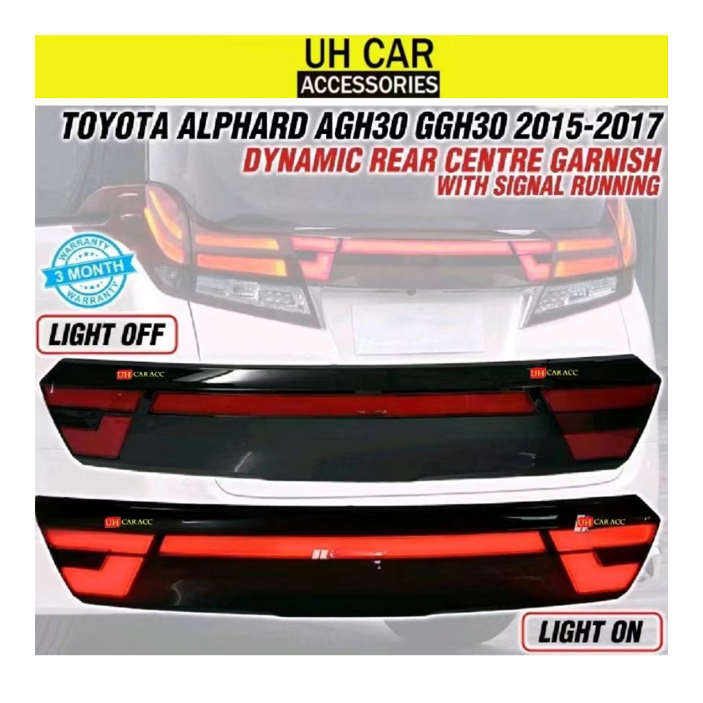 Toyota Alphard AGH30 AGH30 2015 - 2017 Dynamic Rear Centre Garnish With ...