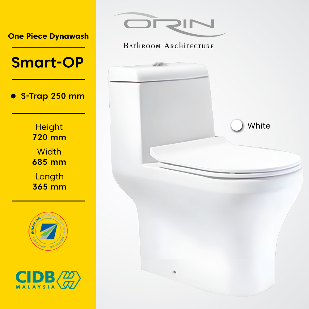 [Limit to 1 Unit Per Order] ORIN WC ONE PIECE SMART-OP (250MM)-WHITE ...