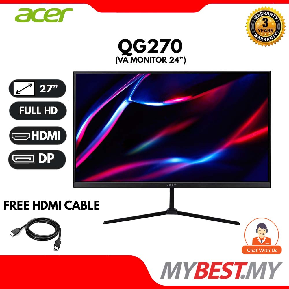 Acer Nitro QG241Y S3 (23.8 " 180Hz) / QG271 S3 (27" 180Hz) FHD AMD ...