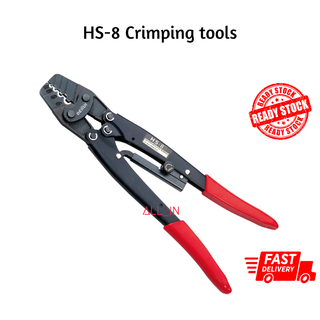 HS-8 1.25-8mm2 Hand and Press Crimping Tools for Cable Lug, Copper Lug ...