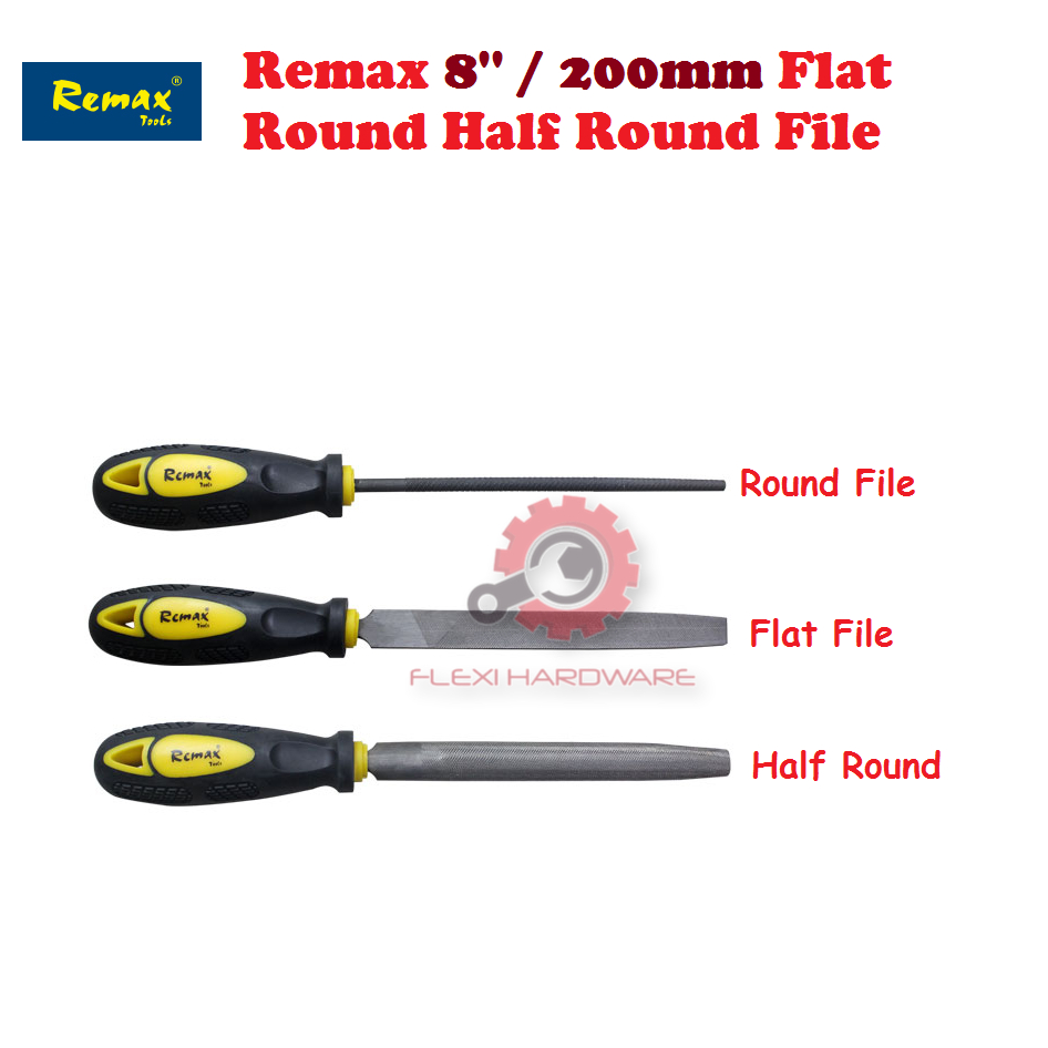 Remax 8'' / 200mm Flat Round Half Round File Kikir Gosok | Shopee Malaysia