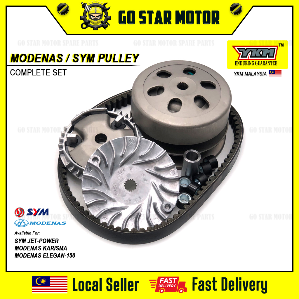 MODENAS SYM CVT Pulley Complete Set YKM Front & Rear V Belt Puller JET ...
