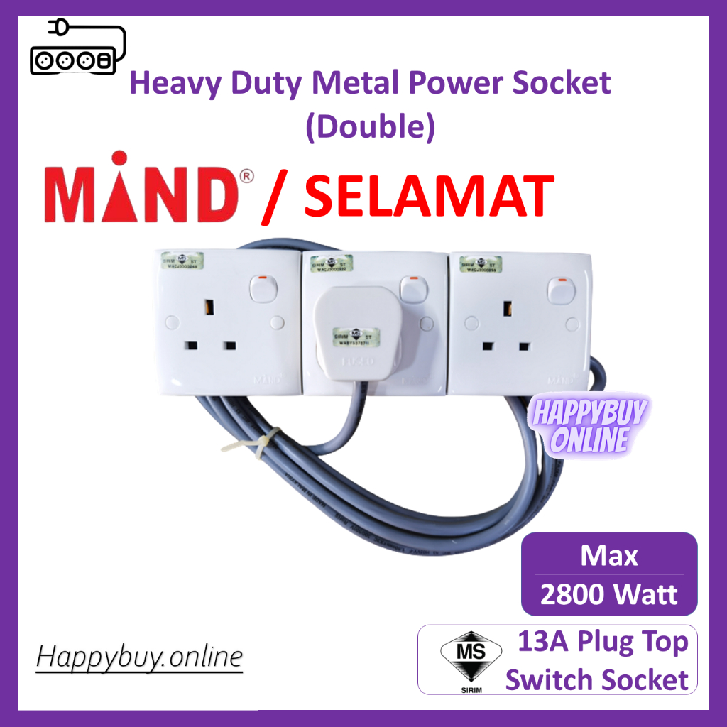 MIND Selamat Heavy Duty Extension Power Socket Fajar 1.5mm 3 Core Heavy ...
