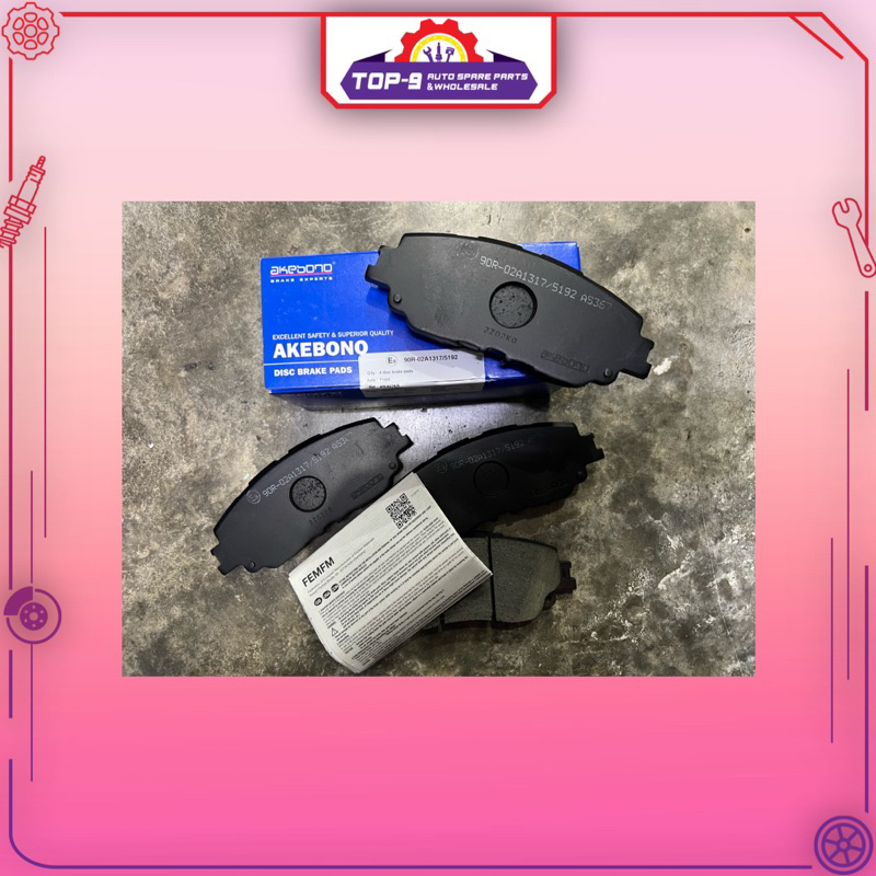 AKEBONO BRAKE PAD FRONT ( MADE IN JAPAN ) BRAND : AKEBONO ORIGIN : MADE IN JAPAN TOYOTA CAMRY ...