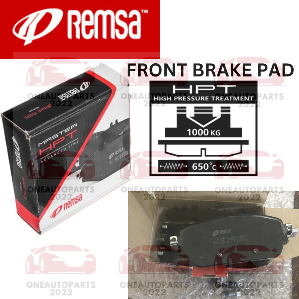REMSA SPAIN MASTER HPT FRONT BRAKE PAD MERCEDES BENZ W176 A180 A200 ...