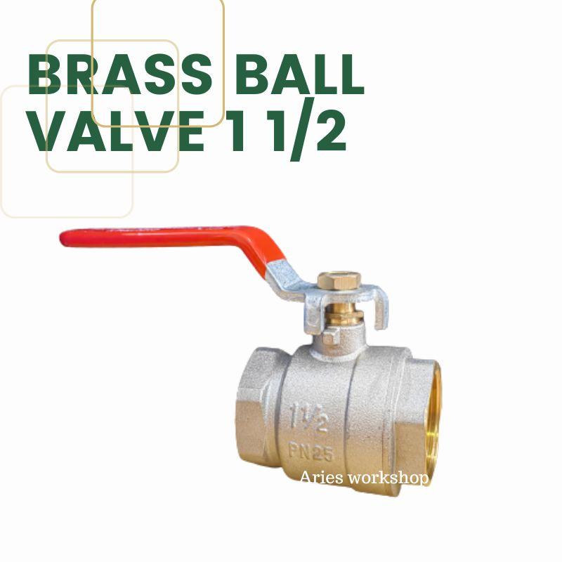 Brass Ball Valve 1 -1/4" / 1 -1/2" Red handle Ball Valve PN25 / CHH ...