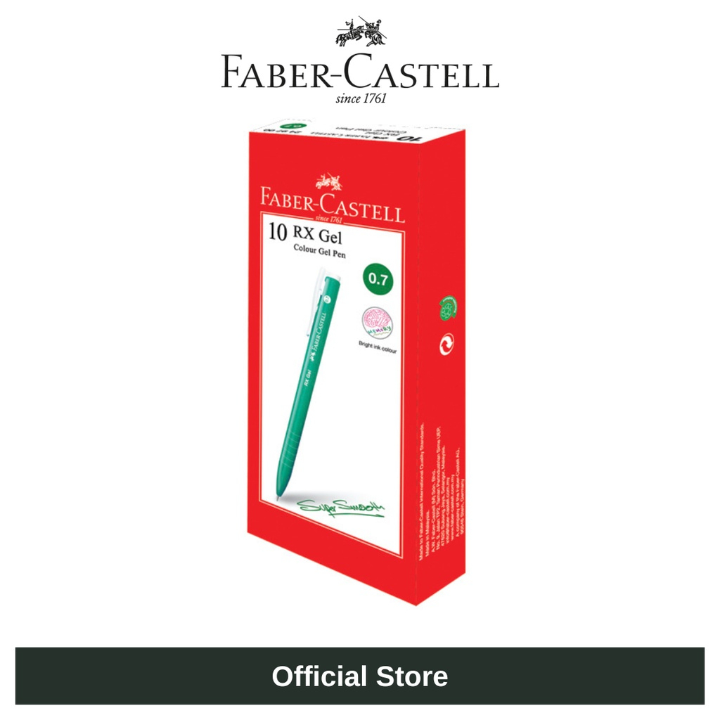 [Faber-Castell] Gel Pen RX Gel Colour 0.7 (Box of 10) | Shopee Malaysia