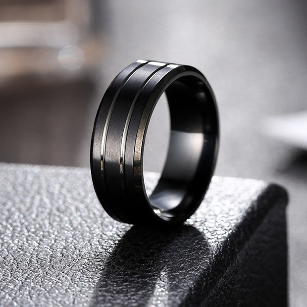 Tungsten Carbide Black Ring Men Women Premium Luxury Stainless Steel ...
