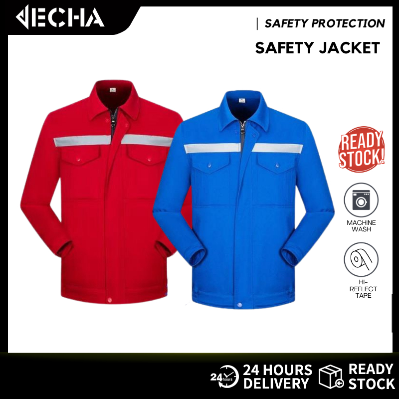Safety Reflective Jacket M - 2XL Work Jacket Safety Workwear Jacket ...