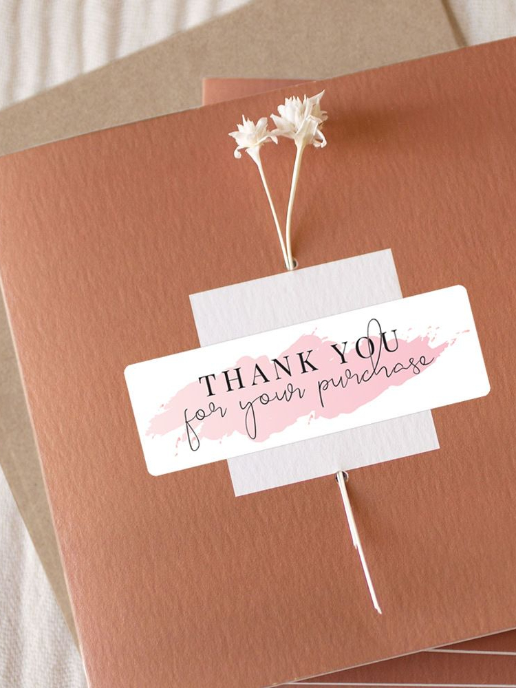 Thank You Sticker (50pcs) Stiker Terima Kasih Packaging Box Paper Beg ...