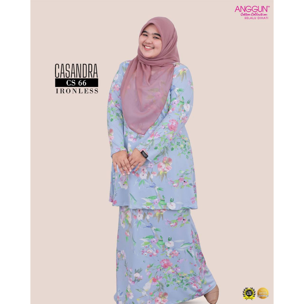 BAJU KURUNG IRONLESS PLUS SIZE 8XL DADA 55 RAYA 2023 CASANDRA ANGGUN COLLECTION KURUNG TANPA ...