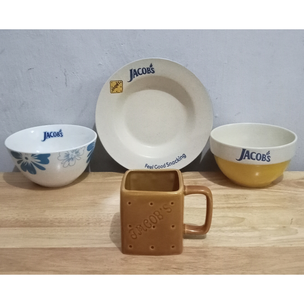 JACOB'S Porcelain Ceramic Bowls Dish Deep Plate and Cup | Shopee Malaysia