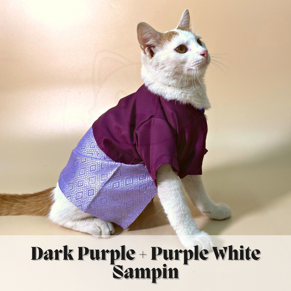 MaoH Baju Raya Kucing Jantan (Dark Purple) Teluk Belanga Sampin 2024 ...
