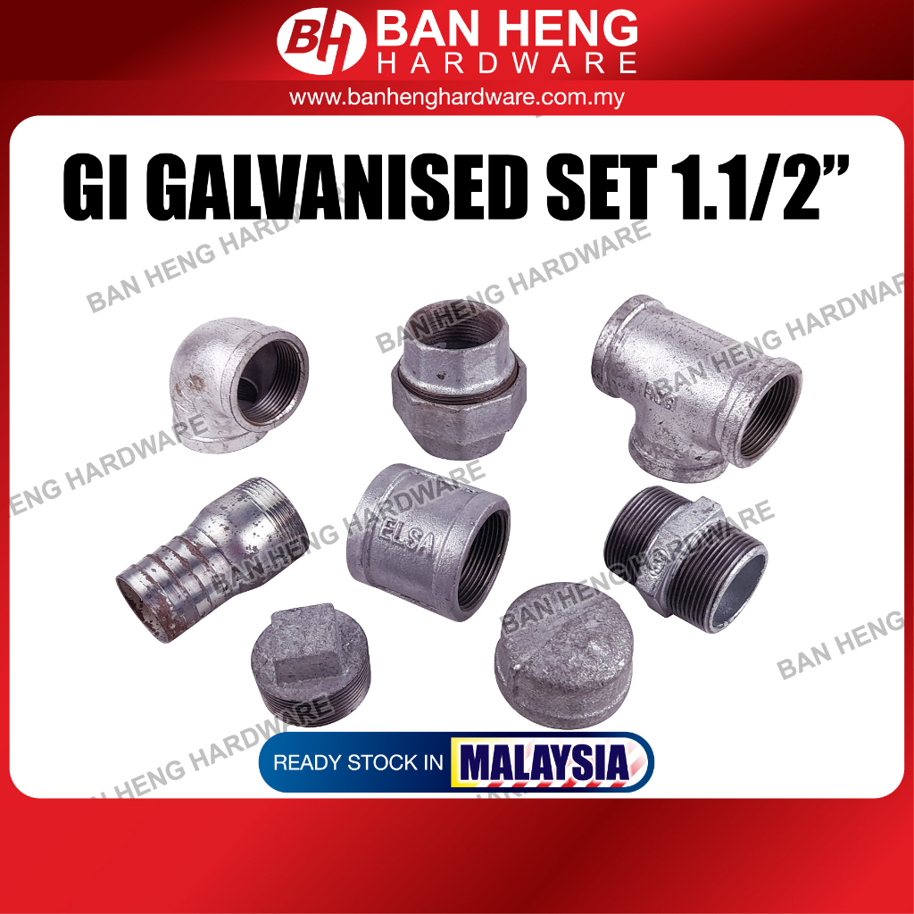 40MM GI FITTING | GALVANIZED PAIP AIR FITTING | TEE | SOCKET | ELBOW ...
