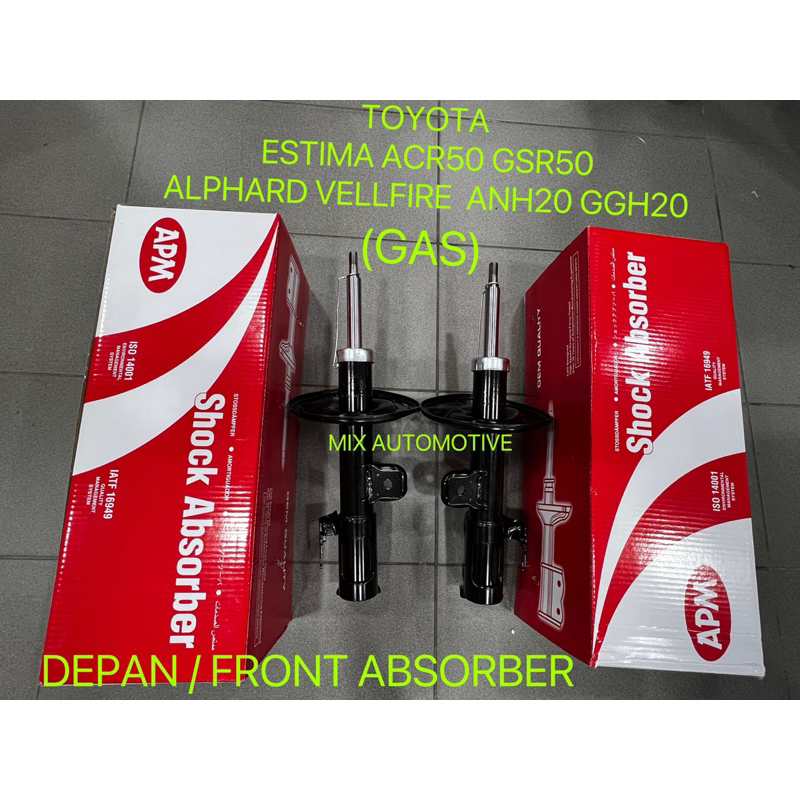 100% APM SHOCK ABSORBER TOYOTA ESTIMA ACR50 GSR50 ALPHARD VELLFIRE ...