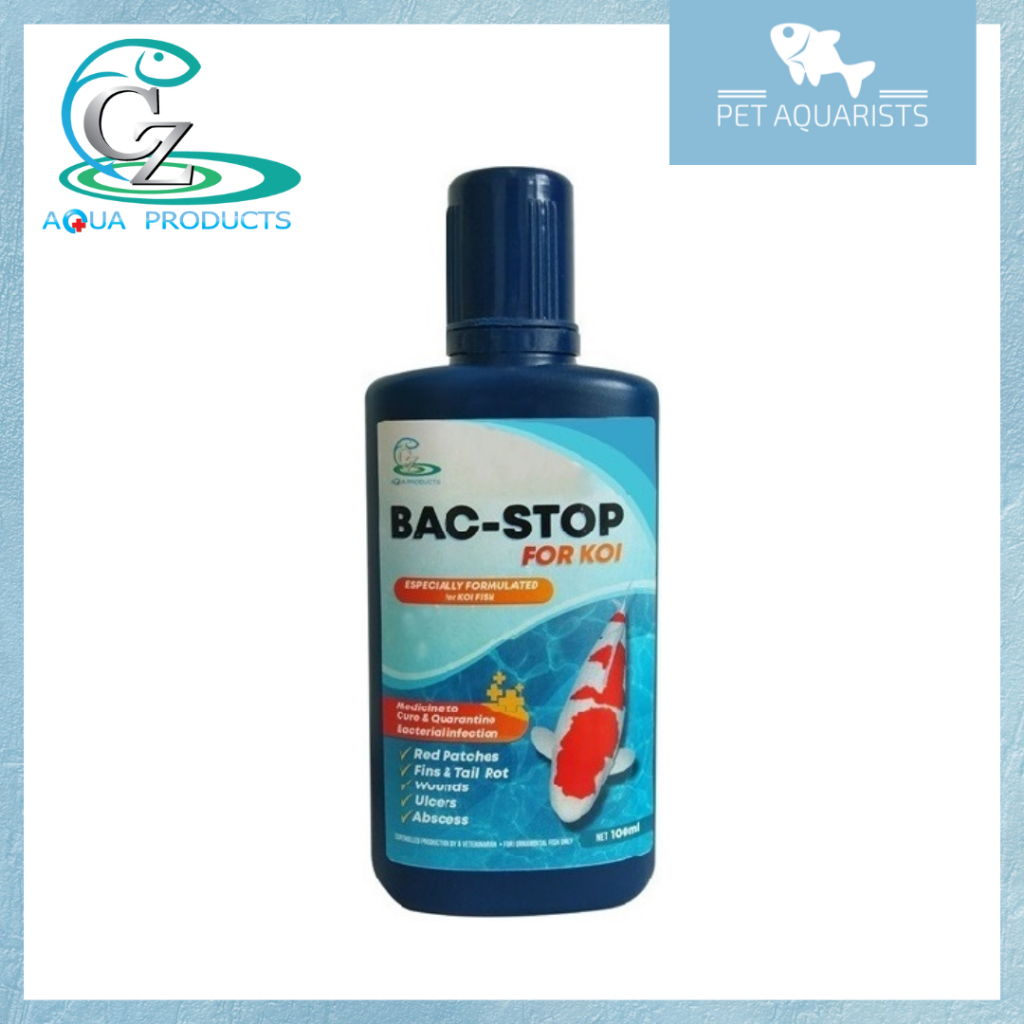 CZ AQUA Bac Stop Koi Fish External Bacteria Treatment (100ML) | Shopee ...