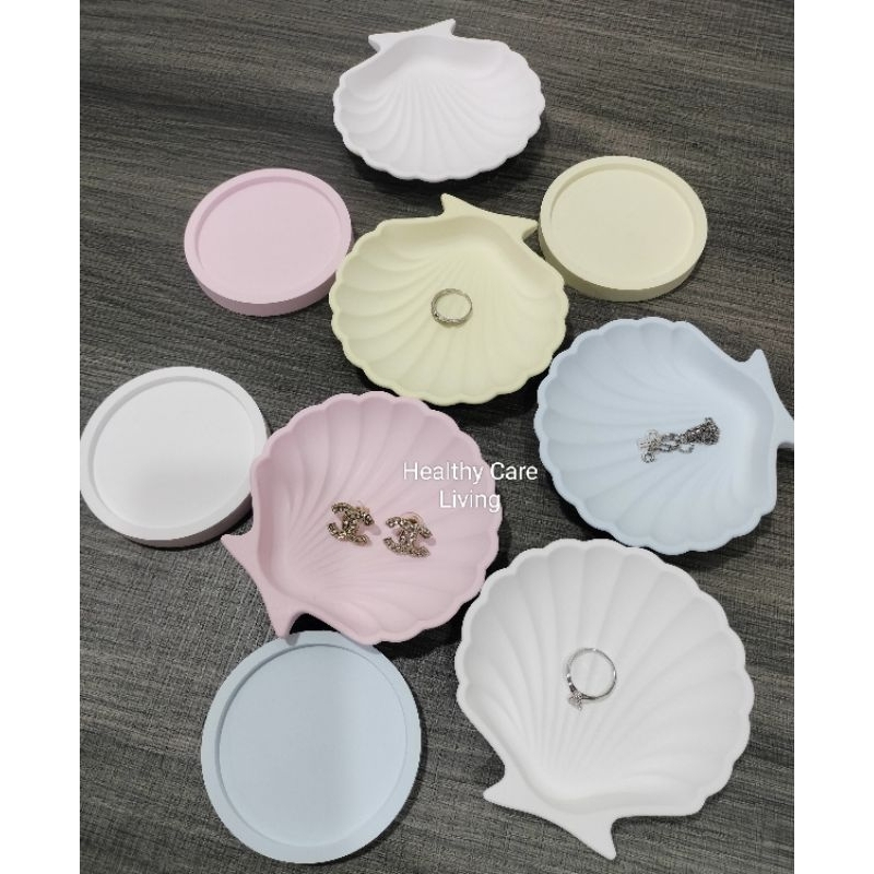 Ins Handmade Aroma Stone Plaster Trinket Seashell Shell Tray Decoration ...
