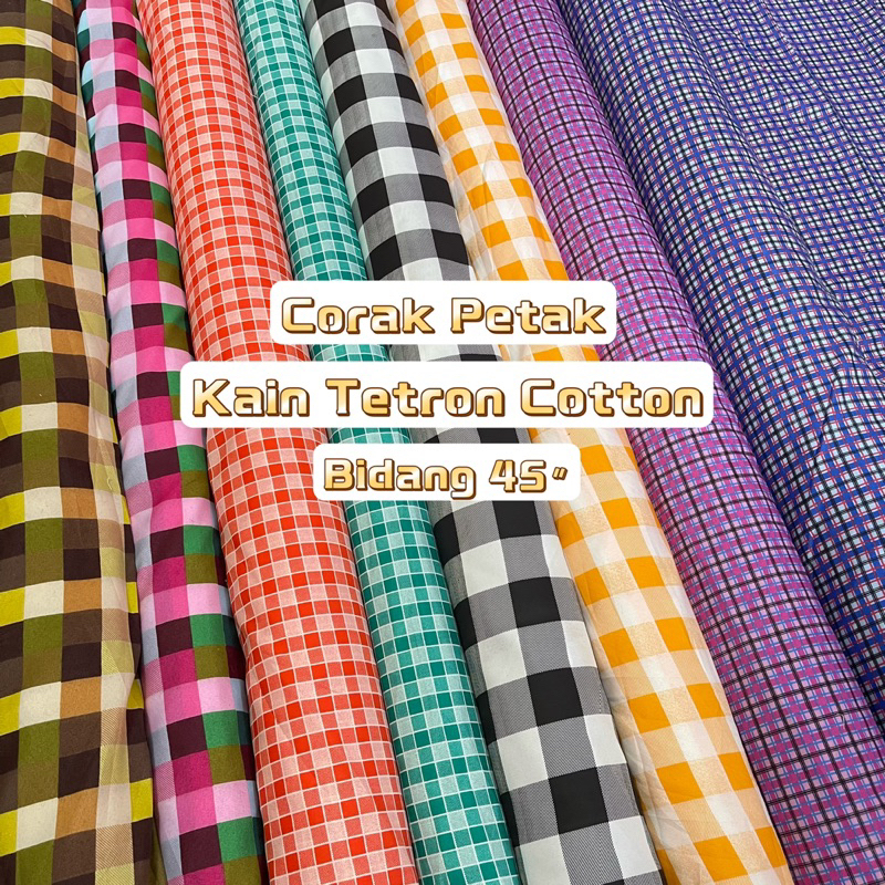 PKL Kain Petak / Cotton mix Polyster ️ /Open Meter / Bidang”45 | Shopee ...
