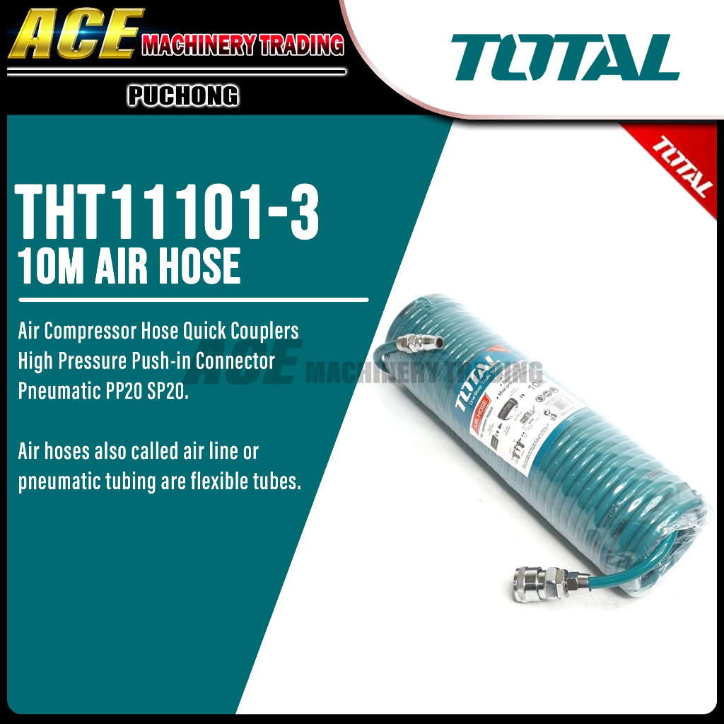 [ TOTAL ] Tools Air Compressor flexible Coil Hose - THT11051-3 (5M ...