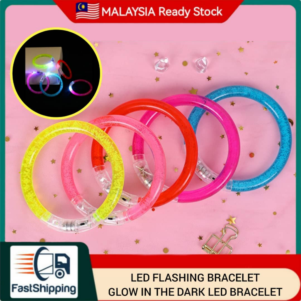 LED Flashing Bracelet | Acrylic LED lighting Bracelet Kids | LED Glow ...