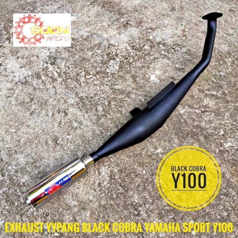 SPORT 100 YYPANG YY PANG EXHAUST BLACK COBRA HR YAMAHA SPORT Y100 ...