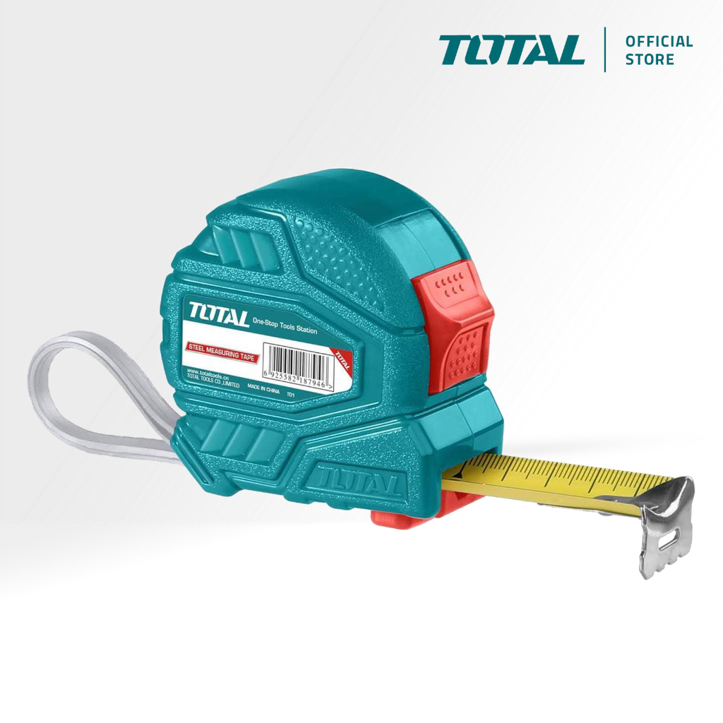 TOTAL Steel Measuring Tape Readable In Metric cm & M + Imperial Inches ...