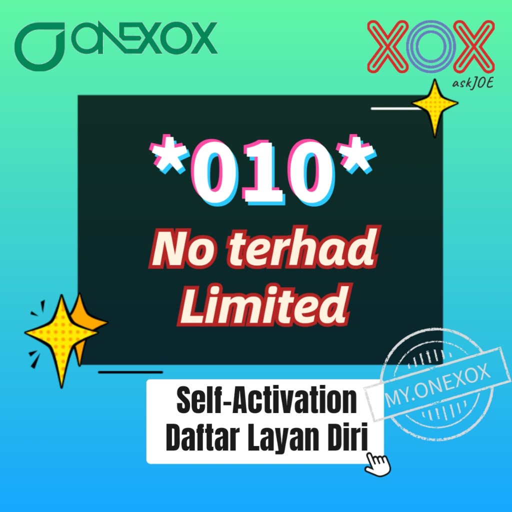 XOX 5G Simcard 010 terhad ONEXOX Prepaid | Shopee Malaysia