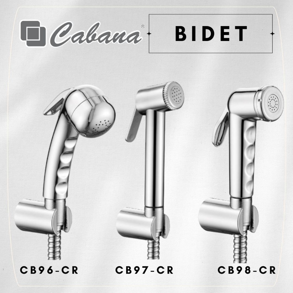 CABANA ABS Hand Chrome Hand Bidet Sprayer Stainless Steel 304 Hose Set Hand Shower Spray Bidet ...