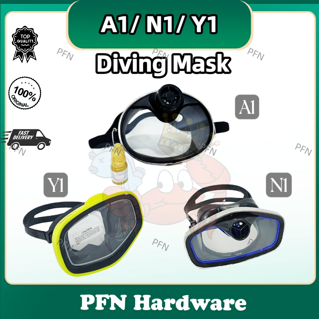 SKP (A1 / N1/ Y1) Swimming Scuba Diving Mask Oval Shape Large Field ...