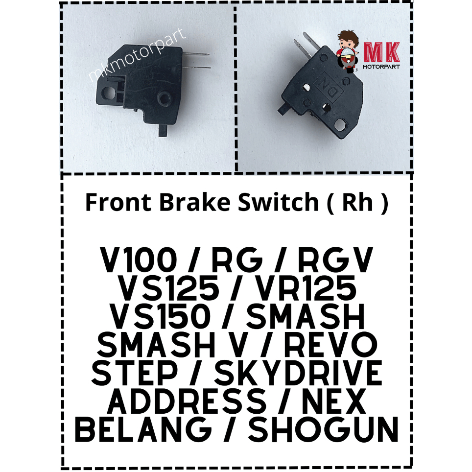 (RH) FRONT BRAKE SWITCH Suzuki V100 RG RGV VS125 VR125 VS150 Smash V ...
