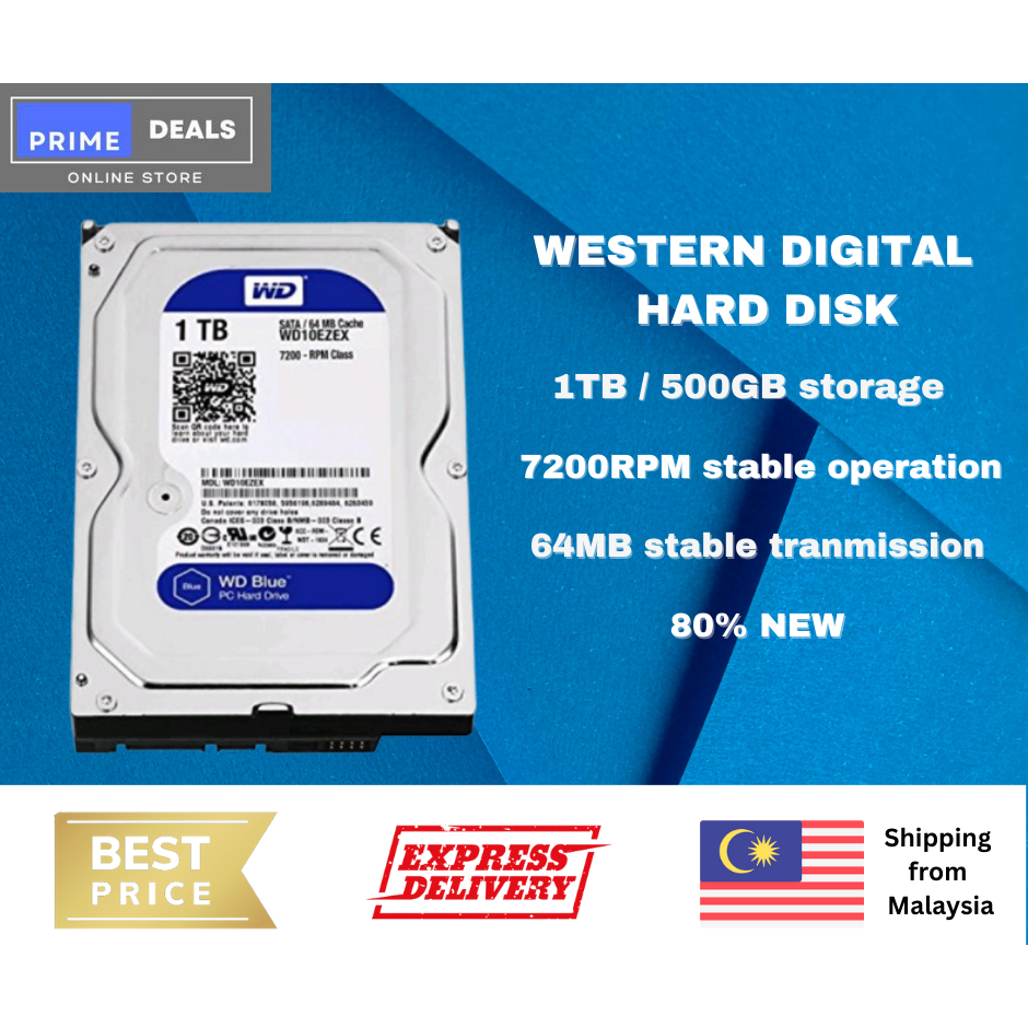 WESTERN DIGITAL Hard Disk 1TB (80% NEW) | Shopee Malaysia