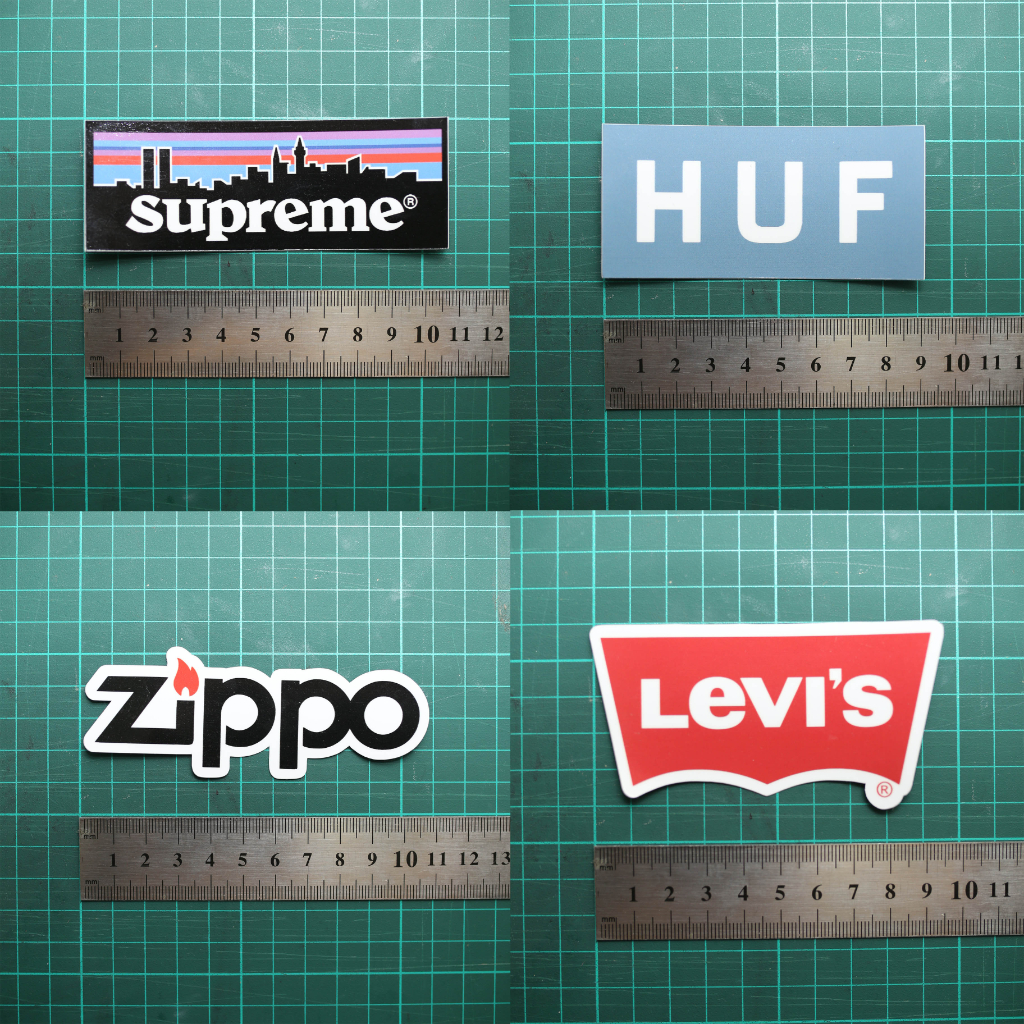 Sticker ( Supreme, Huf, Zippo, Levis ) | Shopee Malaysia