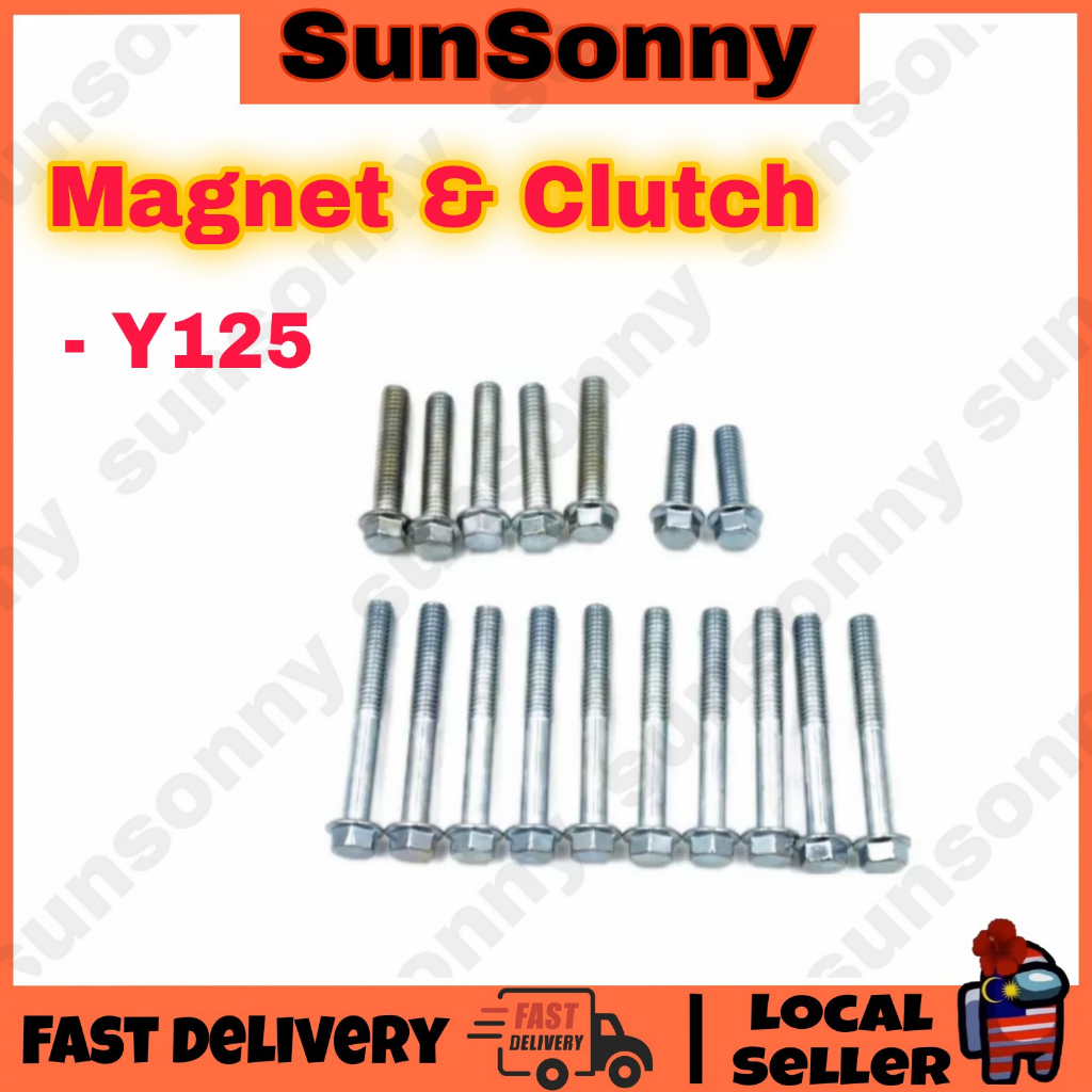 YAMAHA Y125 Y125Z Y125ZR MAGNET & CLUTCH COVER SCREW SET / ENGINE COVER ...