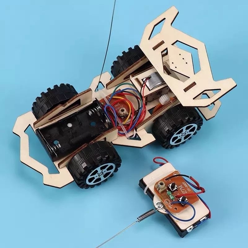 [ReadyStock] DIY Remote Control Wooden Racing Car Model for STEM ...