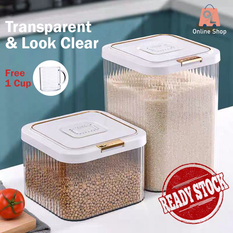 Rice Bucket Rice Tank Household Grain Storage Box Kitchen Insect-proof ...