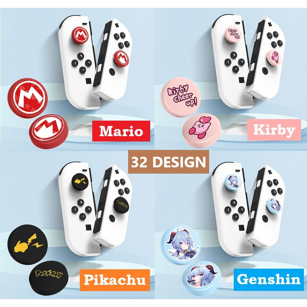 Nintendo Switch 4 Pcs Thumb Grip Caps Joystick Cover OLED V1 V2 (Anime ...