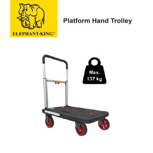 ELEPHANT KING PLATFORM HAND TROLLEY / HAND TRUCK (MAX 137KG) | Shopee ...
