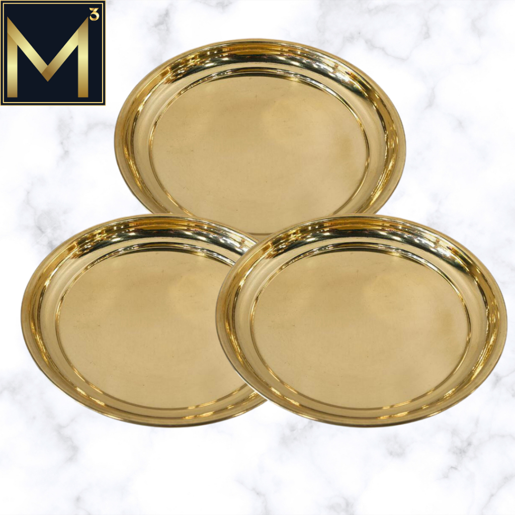 HALWA PLATE PLAIN/POOJA TATTHU/PLATE/BRASS/THAMBALAM/DECORATION ...
