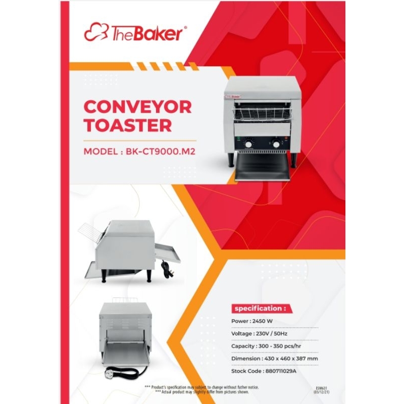 Baker Conveyor Toaster BK-CT9000.M2 | Shopee Malaysia