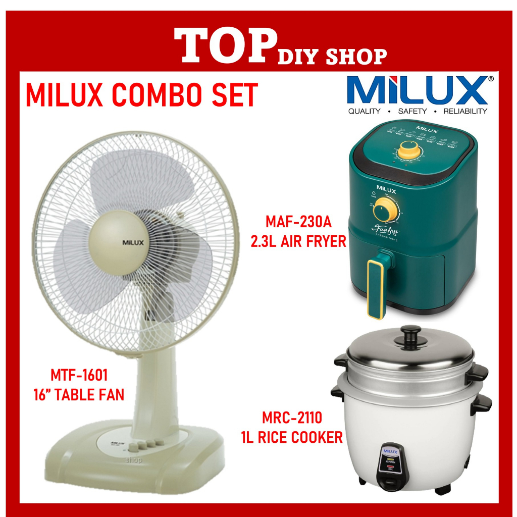 MILUX Air Fryer Compact Oil Less 2.3L Temperature Control (MAF-230A ...