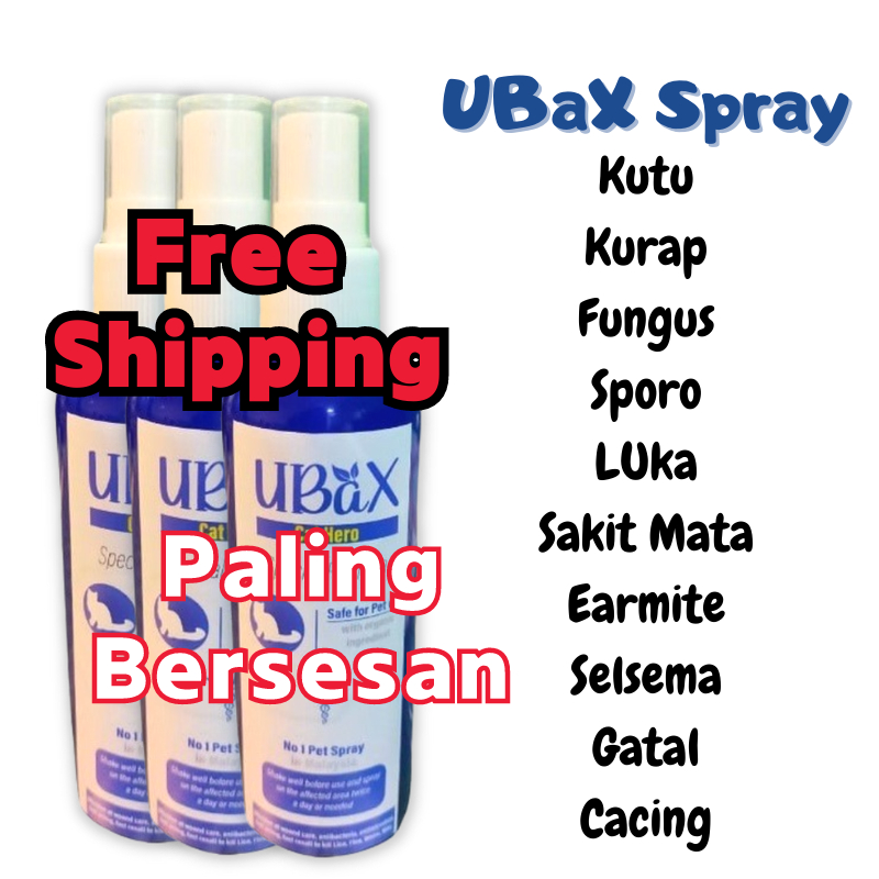 Pawpaw Ubax Kucing Ubat Cat Hero Spray original Ubat Kutu Kurap Fungus ...