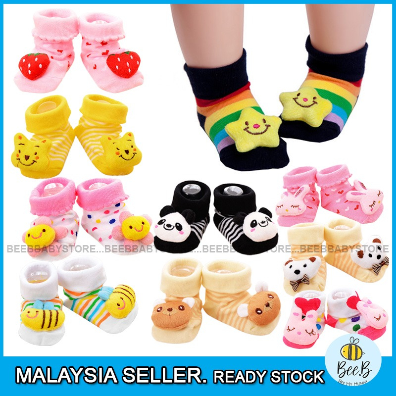 Newborn Baby Non-Slip Bottom Socks Cute Infant 3D Shape Cute Cartoon ...